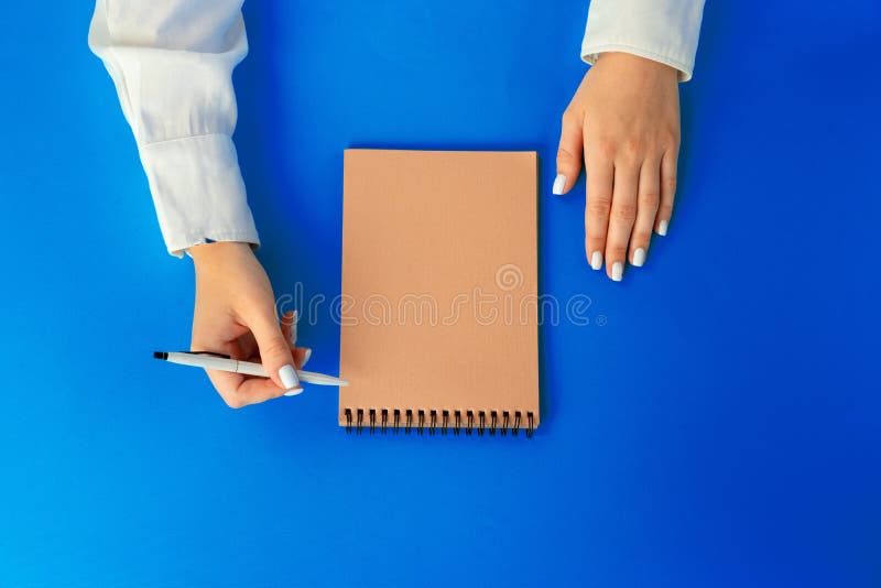To Do List. Top View of Female Hands Writing in Notebook Stock Image ...