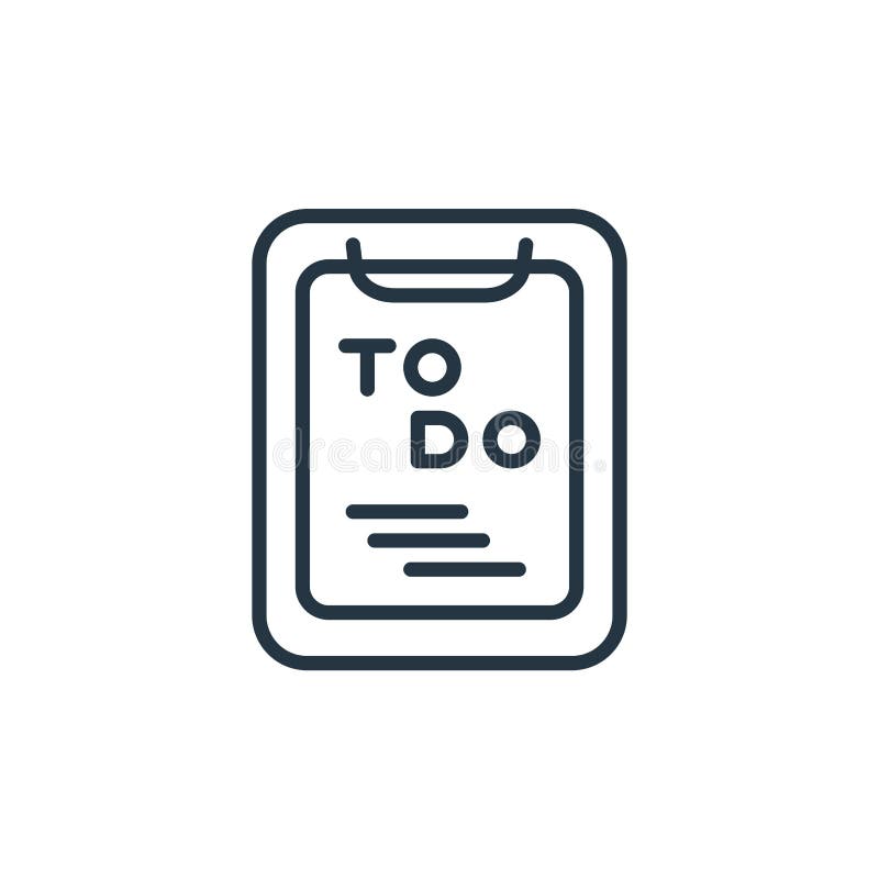 To Do List Vector Icon. To Do List Editable Stroke. To Do List Linear ...