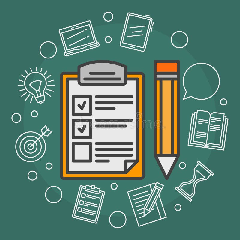 To Do List Concept Round Illustration. Vector Planning Symbol Stock ...