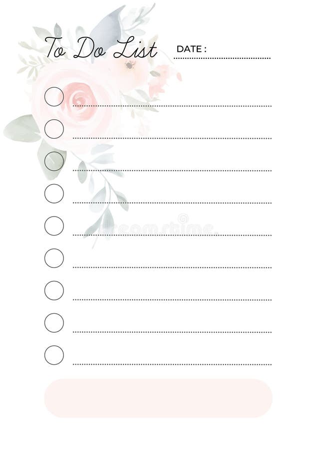 To Do List. Vector Template Stock Vector - Illustration of collection ...