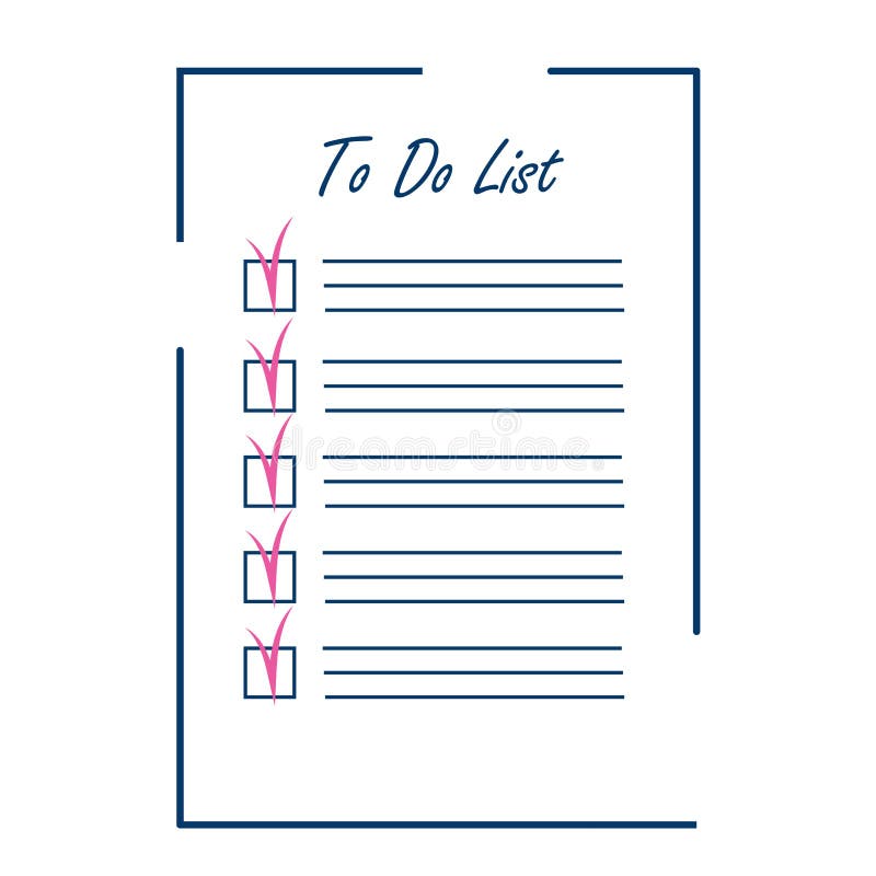 To Do List on the White Background Stock Vector - Illustration of ...