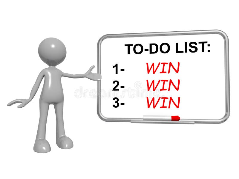 To Do List Win Win Win on Board Stock Image - Image of goal, compete ...
