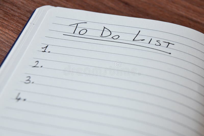To do list stock image. Image of organization, notebookn - 189939199
