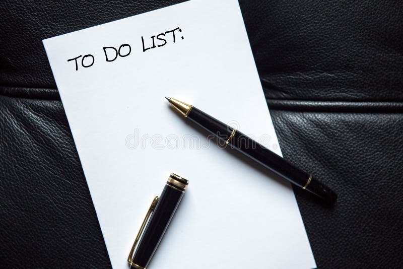 To Do List Written on White Paper Stock Image - Image of business ...