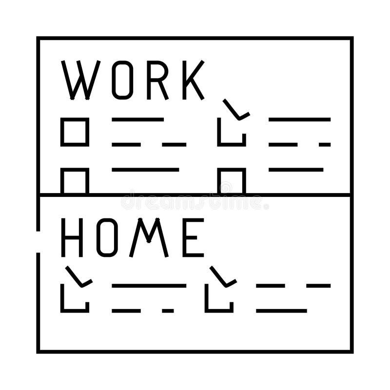 To-do Lists with Clear Separation of Work and Life Tasks Line Icon ...