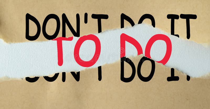 To do, not to do stock image. Image of word, attitude - 325981765