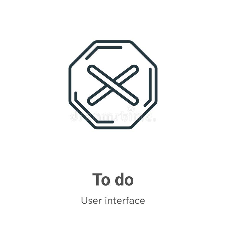 To Do Outline Vector Icon. Thin Line Black To Do Icon, Flat Vector ...