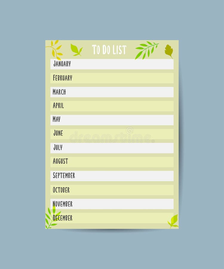 To Do Planner Template daily Check List Monthly List To Do Cartoon ...