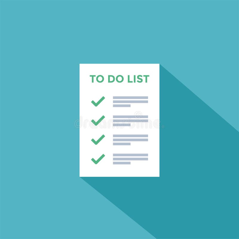 To Do Checklist or Planning List Vector Tasks Stock Vector ...