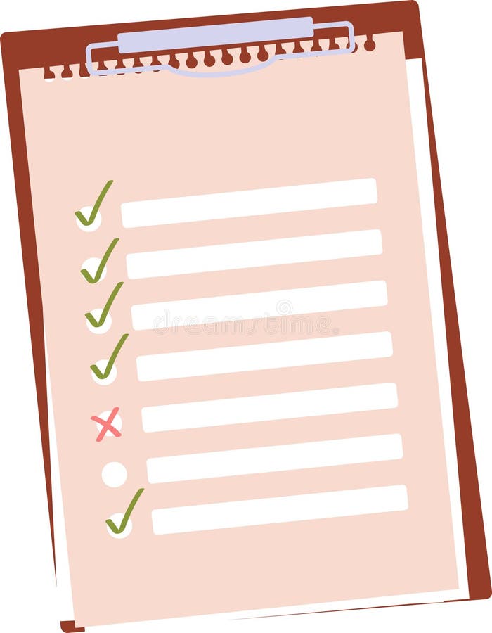 Tablet with Check List stock illustration. Illustration of choose ...