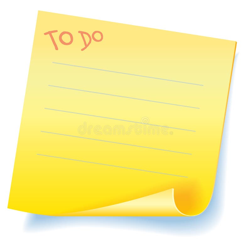 To Do - Sticker reminder stock vector. Illustration of list - 33436949