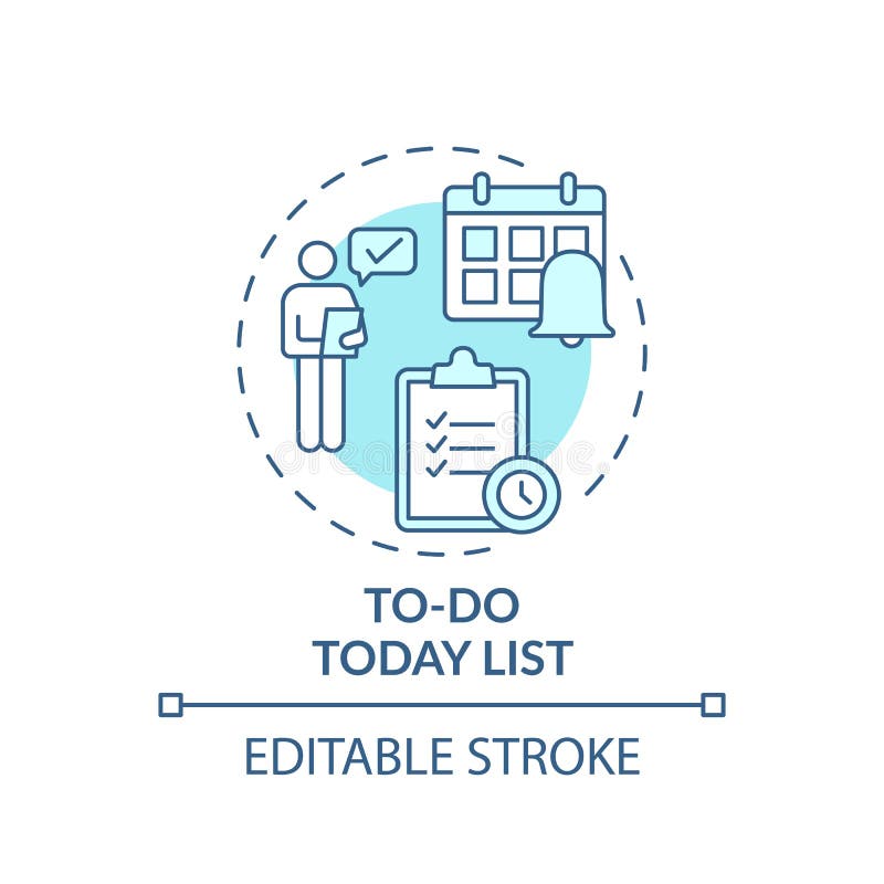To-do Today List Concept Icon Stock Vector - Illustration of icon ...