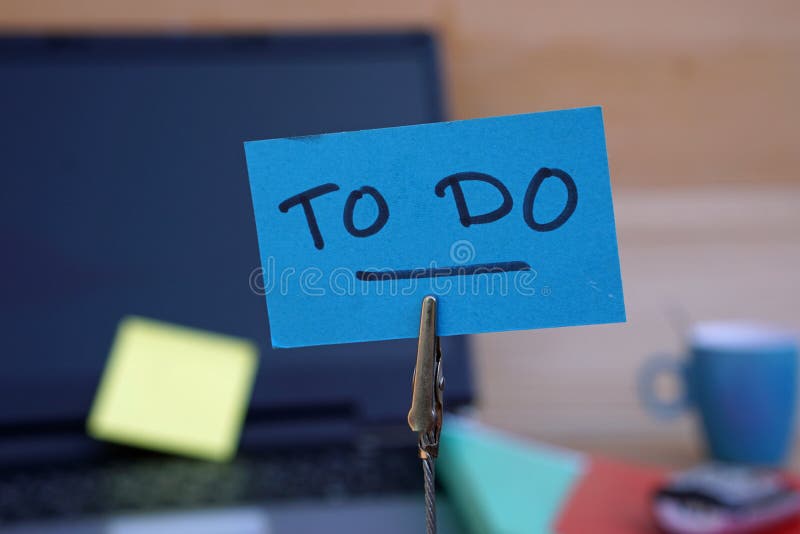 To do written on a memo stock photo. Image of chalkboard - 182140866