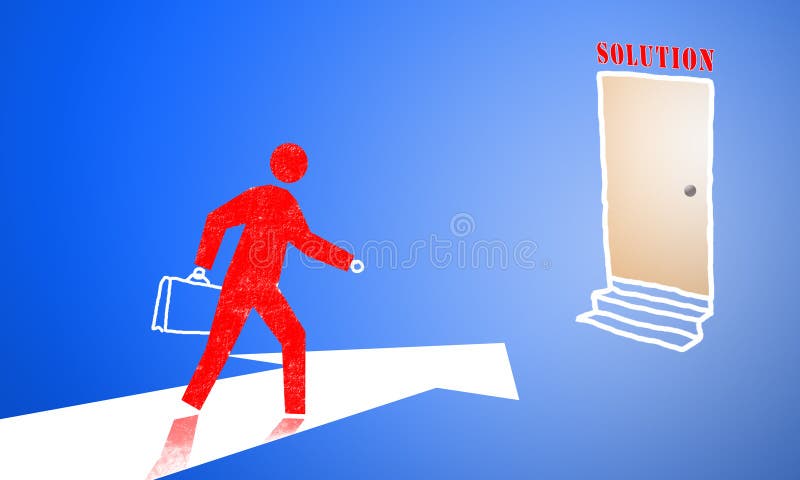 To find a solution. stock illustration. Illustration of businesspeople ...
