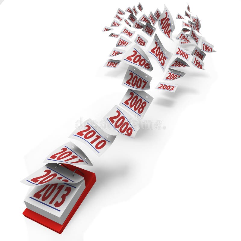 Time Flies by Showing Decade from 2015 To 2024 Stock Illustration ...