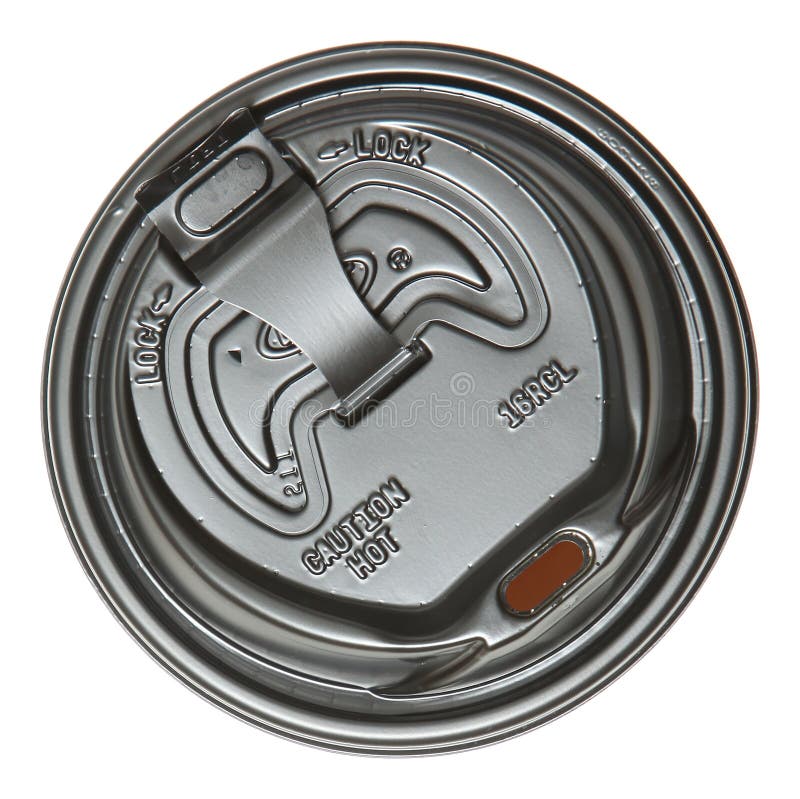 To Go Coffee Cup Top View Over White Stock Photo - Image of medium ...