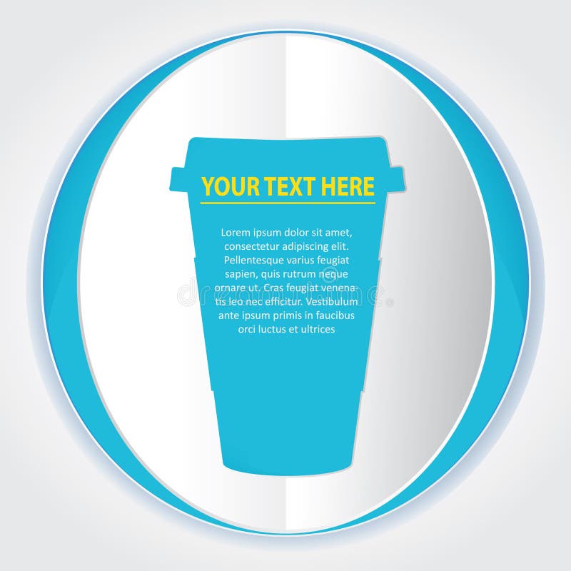 To Go Cup with Text. Vector Illustration Decorative Background Design ...
