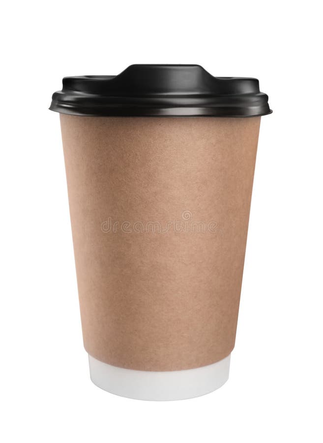To-go Drink. Paper Coffee Cup Isolated on White Stock Image - Image of ...