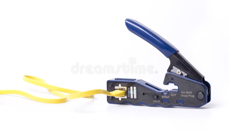 To join rj45 pins stock image. Image of isolated, tighten - 352319577