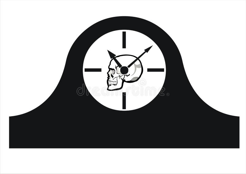 To kill time stock illustration. Illustration of skull - 12686715