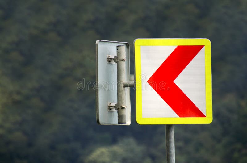 To the left road sign stock image. Image of road, trafik - 89366405