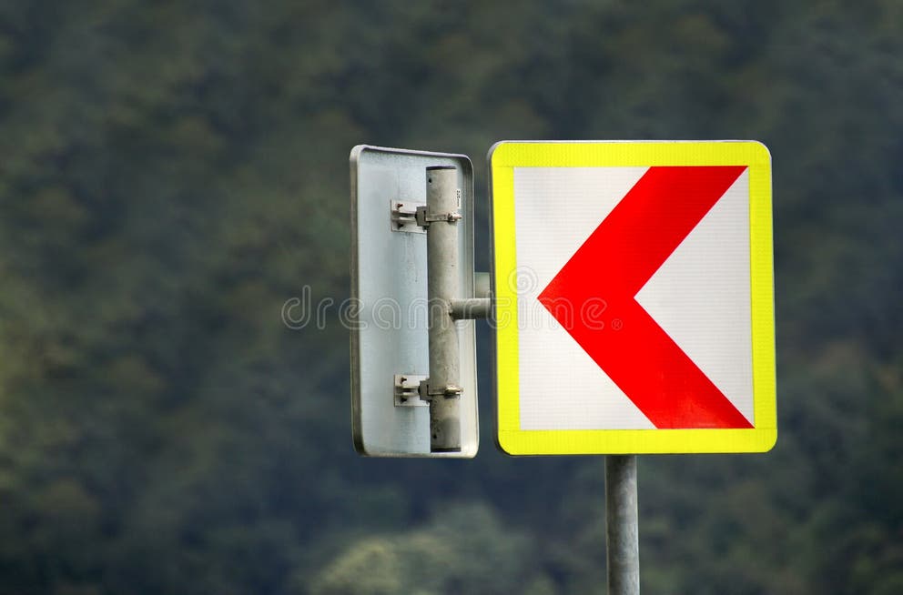 To the left road sign stock image. Image of road, trafik - 89366405