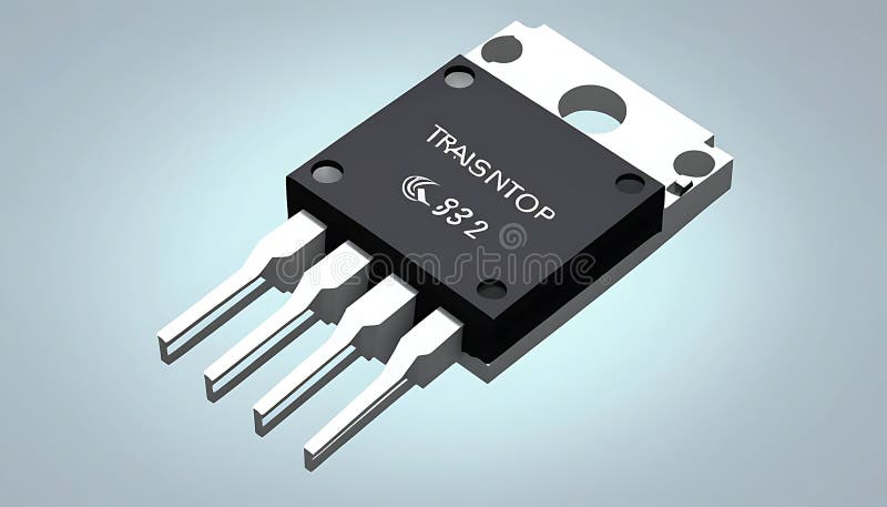 TO-220 Package Electronic Component 3D Render Stock Image - Image of ...