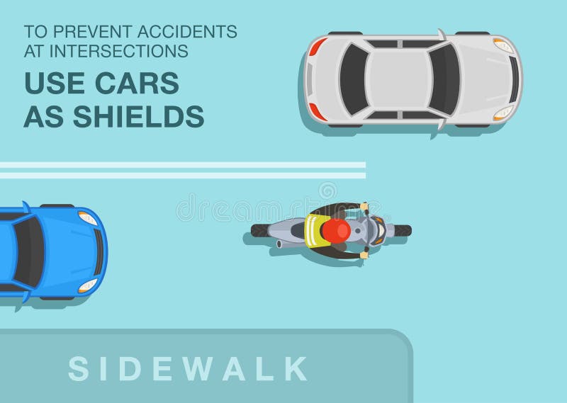 To Prevent Accidents at Intersections Use Cars As Shields. Top View of ... To Prevent Accidents at Intersections Use Cars As Shields. Top View of ...
