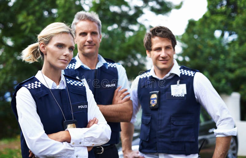 To Protect and Serve. a Group of Police Officers. Stock Image - Image ...