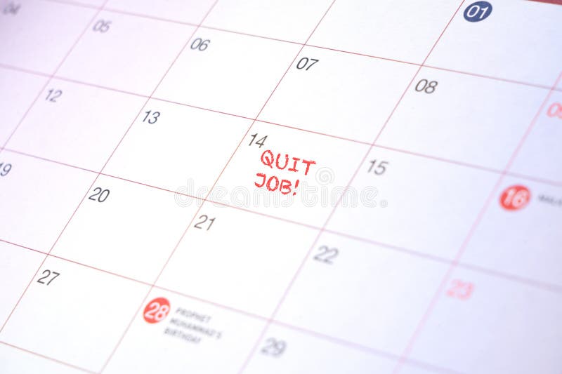 To QUIT JOB stock photo. Image of notebook, quib, jobless - 365578396