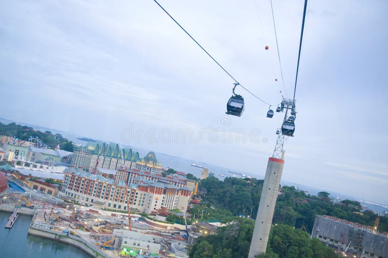 Aerial View of Singapore Harbor Front and Sentosa Editorial Stock Image ...