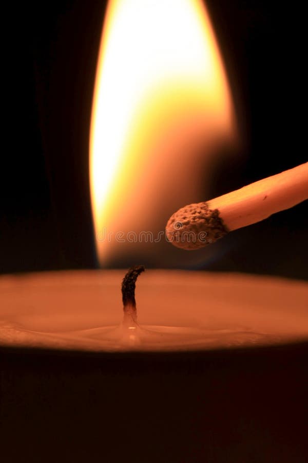 To strike candle by match stock image. Image of sulfur - 7584091