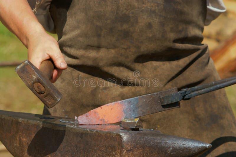 Strike the Iron while Its Hot Stock Image - Image of blacksmith, strike ...