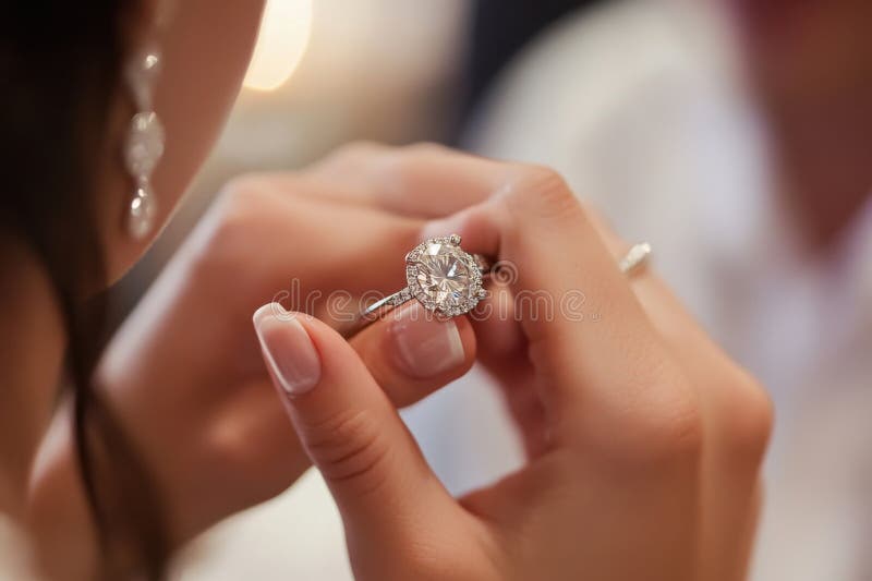 To Take Off a Wedding Ring.Generative AI Illustration Stock ...