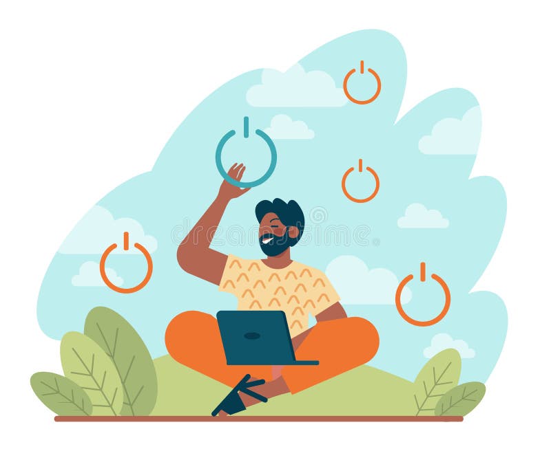 To Turn on Concept. Character Presses the Switch Button or Pull a Lever ...