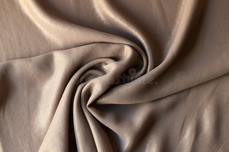 Sample Crumpled Beige Fabric with Shiny Coating for Catalogue Stock ...