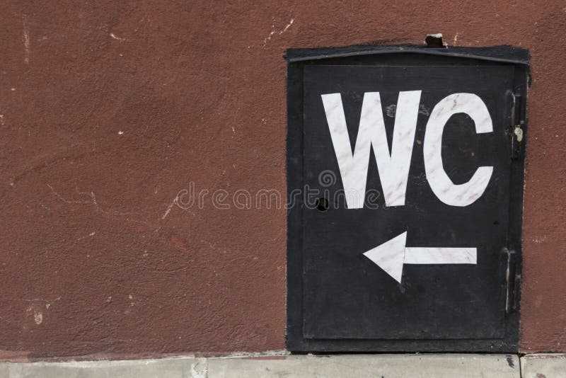 To the WC stock photo. Image of black, sign, bathroom - 88148728