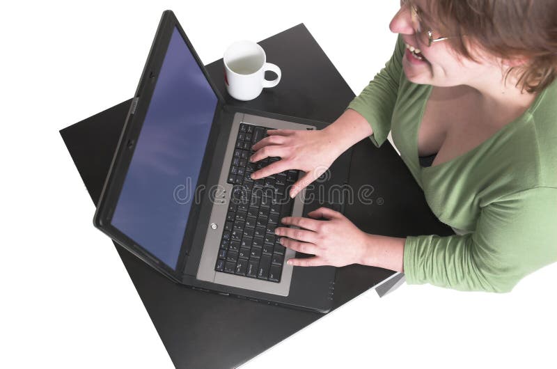 To work on a computer stock image. Image of aspirations - 3730637