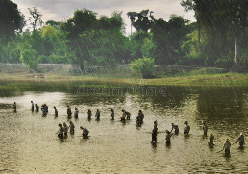 To work during a rain-2 stock photo. Image of tree, lake - 3635350