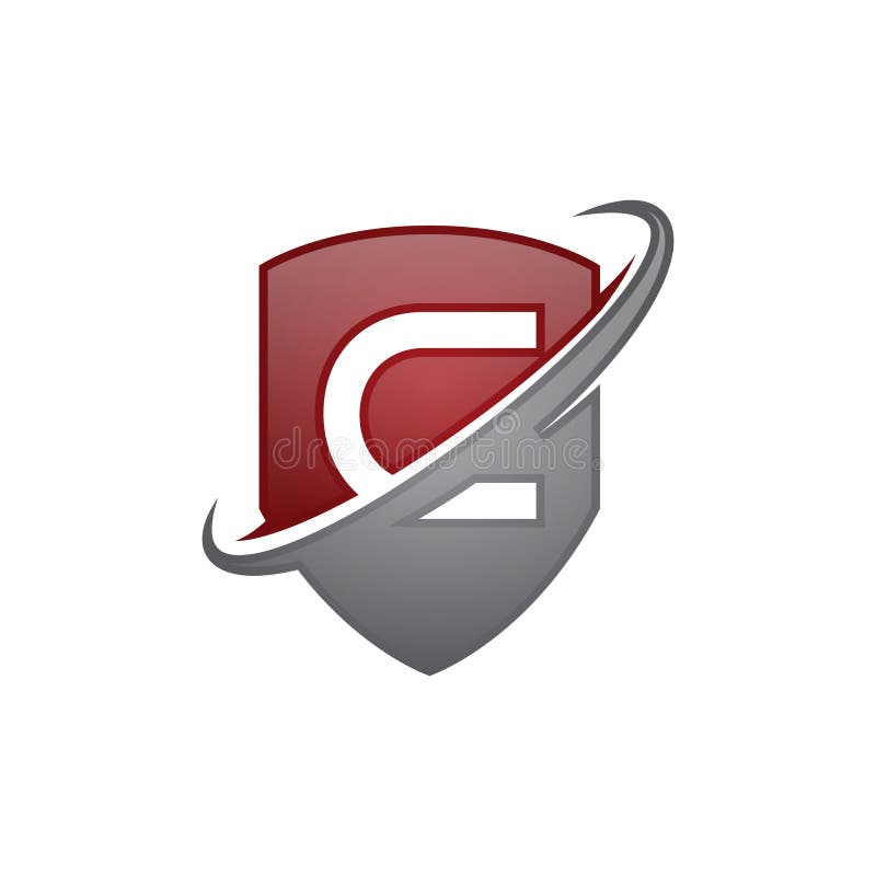 Letter C Shield Logo Vector Design. Stock Vector - Illustration of ...