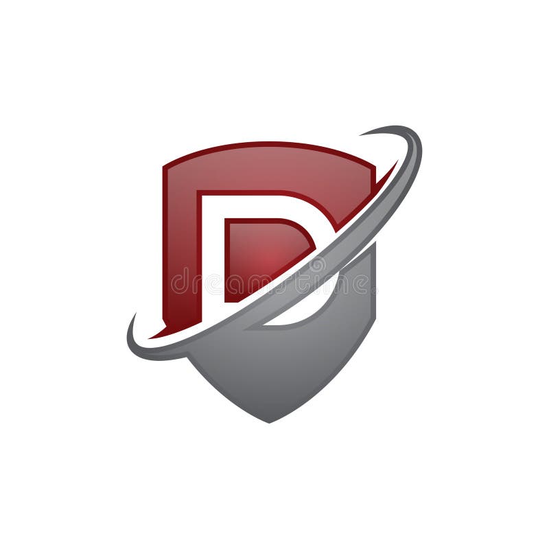 Letter D Shield Logo Vector Design. Stock Vector - Illustration of ...