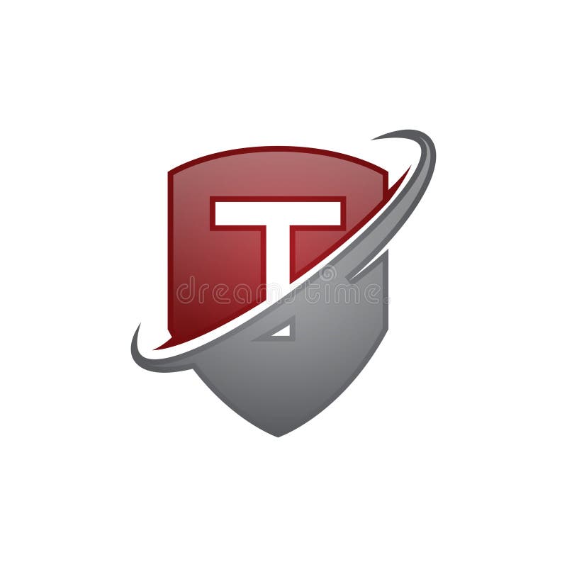 Letter T Shield Logo Vector Design Stock Vector - Illustration of ...