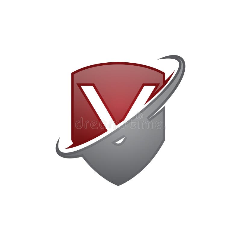 Letter V Shield Logo Vector Design. Stock Vector - Illustration of ...