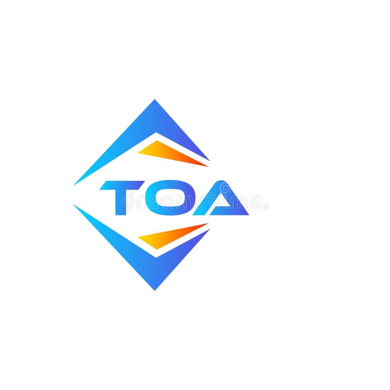 TOA Abstract Technology Logo Design on White Background. TOA Creative ...