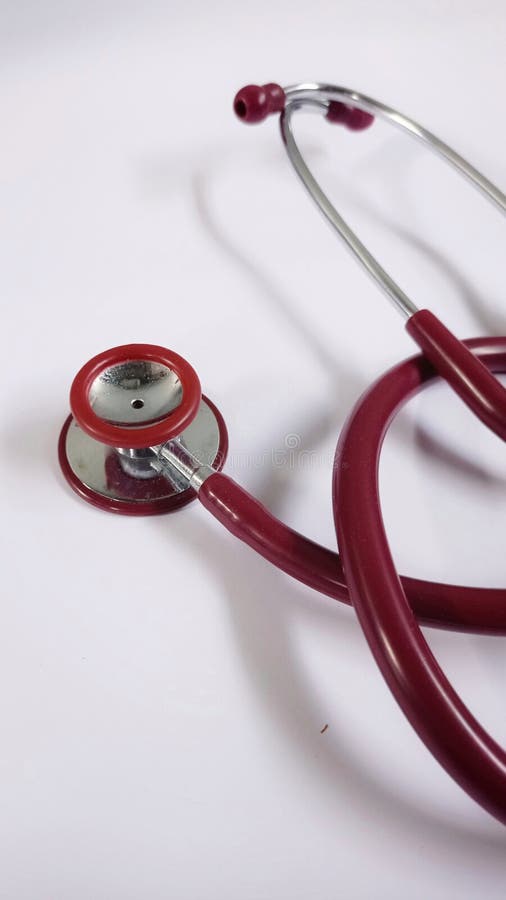 Toa Red Stethoscope on White Background Stock Image - Image of white ...