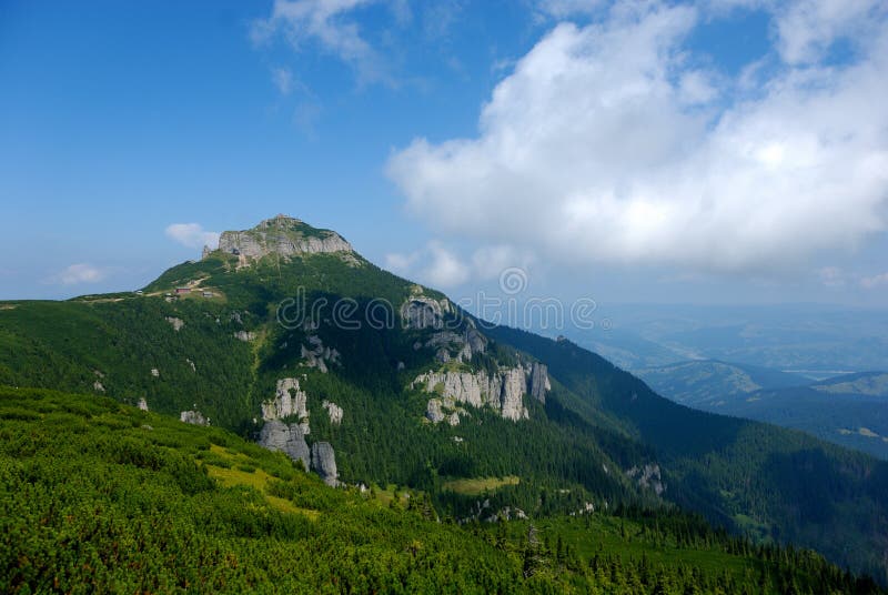 Toaca peak in Ceahlau stock image. Image of park, forest - 10530737