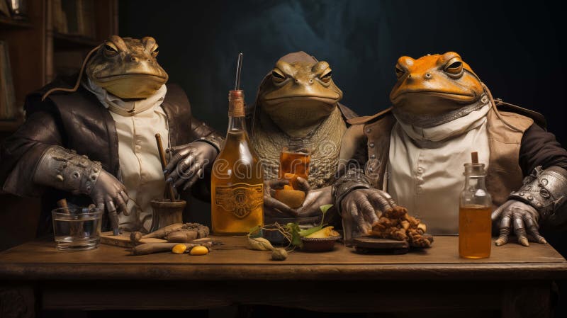 Toad Alchemists Engrossed in Experiments Ai Generated Anthropomorphic ...