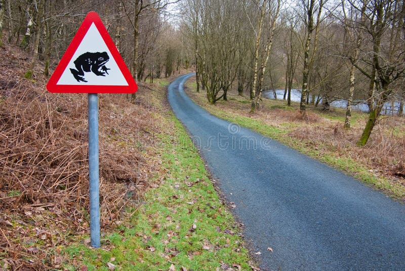 Toad Crossing road sign stock image. Image of wildlife - 8207219
