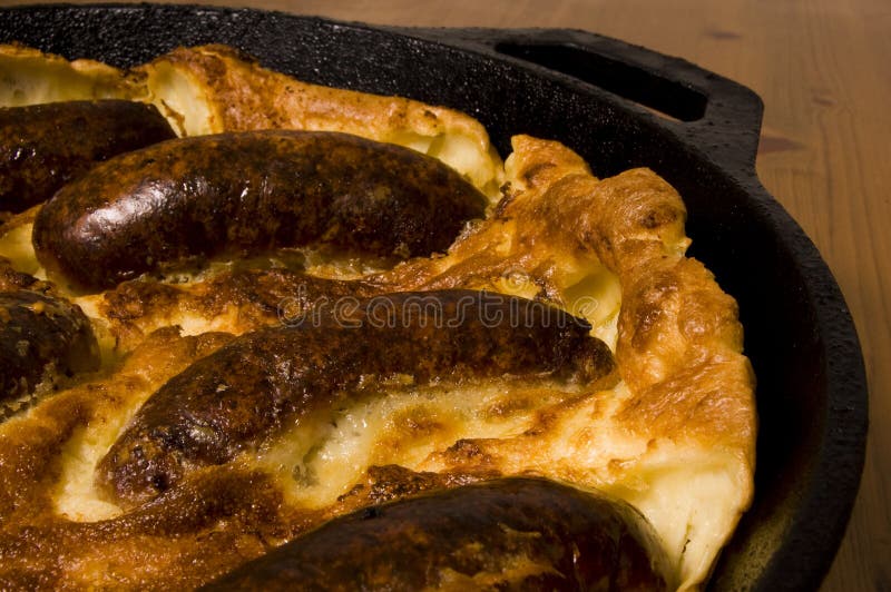 Toad In The Hole (British Sausage In Batter Mix) Stock Photo - Image of ...