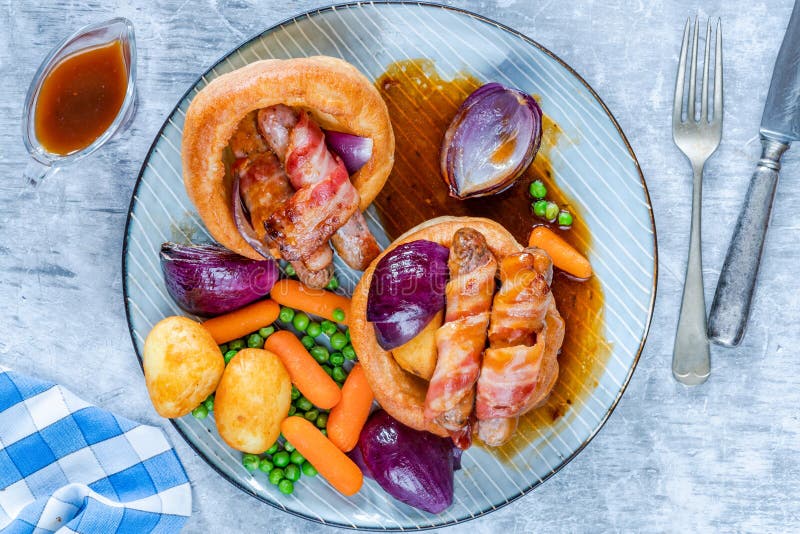 Toad-in-the-hole stock image. Image of british, roast - 259890959